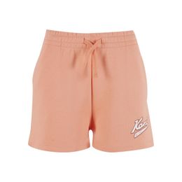 Shorts Karl Kani "Karl Kani Varsity Mini Shorts", Damen, Gr. L, US-Gr&ouml;&szlig;en, orange, 80% Baumwolle, 20% Polyester, normal, Hosen Shorts