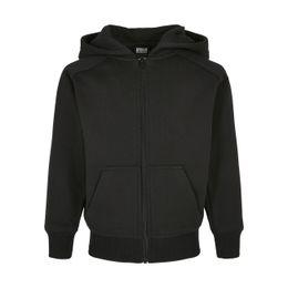 Urban Classics M&auml;dchen Sweatjacke "Urban Classics Herren Boys Zip Hoody", schwarz, Gr. 122, unifarben, 65% Baumwolle, 35% Polyester, Sweatjacken