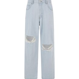 Bequeme Jeans 2Y STUDIOS "2Y Studios 2Y Anduin Ripped Baggy Jeans", Herren, Gr. 29, Normalgr&ouml;&szlig;en, blau (ice), 100% Baumwolle, unifarben, Jeans