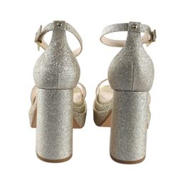 Buffalo Damen High-Heel-Pumps "Buffalo Buffalo May Neat - Vegan Glitter", Gr. 42, gold, Polyurethan, unifarben, Schuhe