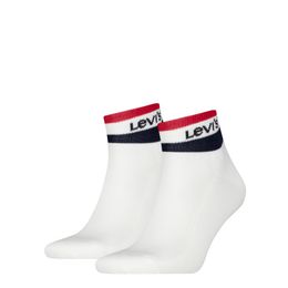 Levi's LEVI'S Damen Kurzsocken "LEVIS MID CUT SPORT STRIPE", Gr. 39iconic, Baumwollmischung, Socken, mit gepolsterter Sohle, elastisch, Cotton-Mix