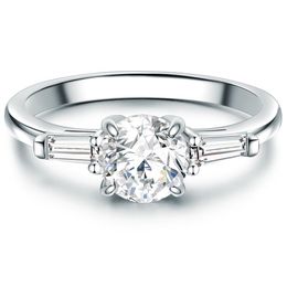 Solit&auml;rring TRILANI "TR722" Gr. 52, silber, Fingerringe, Damen, 52, Silber 925 (Sterlingsilber), 2mm, mit Zirkonia im Brillant-Look