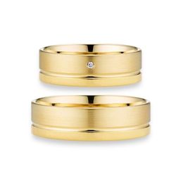 Phoenix PH&Ouml;NIX Damen Trauring "Schmuck Geschenk Gold 333 Trauring Ehering LIEBE versch. Varianten", 53, SI = kleine Einschl&uuml;sse mit Brillant, Gelbgold 333,