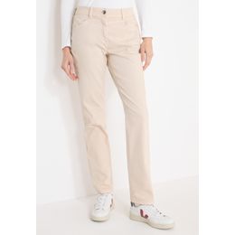 Stoffhose Cecil, Damen, Gr. 34, L&auml;nge 30, beige (grain beige), Web, 98% Baumwolle, 2% Elasthan, unifarben, slim fit lang, Hosen Stoffhose, High Waist