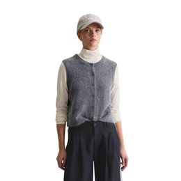 Marc O'Polo Damen Strickweste "regular fit aus Alpakawolle-Wolle-Mix", grau, Gr. XS, MARC O'POLO DENIM, meliert, Obermaterial: 42% Polyamid, 28% Alpaka, 28%