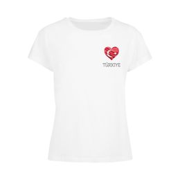Merchcode Damen T-Shirt "Merchcode Turkey with Ladies Everyday Tee", wei&szlig;, Gr. 5XL, bedruckt, 100% Baumwolle, Shirts