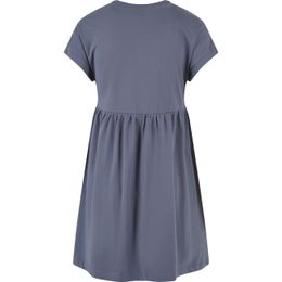 Urban Classics Damen A-Linien-Kleid "Urban Classics Damen Ladies Organic Empire Valance Tee Dress", blau, Gr. M, unifarben, 100% Baumwolle, Kleider