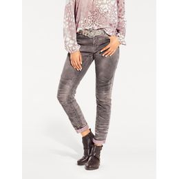 Damen Boyfriend-Hose, lila, Gr. 36, Rick Cardona BY HEINE, unifarben, 98% Baumwolle, 2% Elasthan, Hosen