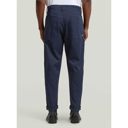 G-Star Raw G-STAR Herren Chinohose "Pleated Chino Relaxed Tapered", blau, Gr. 33, Obermaterial: 75% Polyester, 25% Elastomultiester, Hosen
