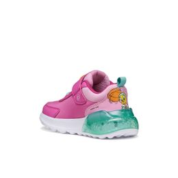 Geox M&auml;dchen Sneaker "Blinkschuh J ACTIVART ILLUMINUS", Gr. 32fuchsia, blau, Lederimitat, Textil, Schuhe, Halbschuh, Klettschuh, Blinkfunktion,