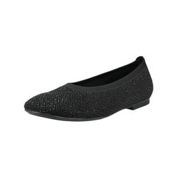 Gabor Damen Ballerina "Gabor Ballerinas Textil", Gr. 38, schwarz, Textil, Schuhe