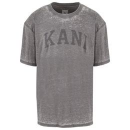 Karl Kani Herren T-Shirt "Karl Kani Karl Kani Serif Burnout Tee"anthrazit, Gr. M, bedruckt, 60% Polyester, 40% Baumwolle, Shirts