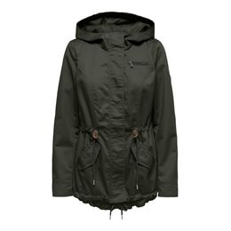 Only Damen Parka "ONLLORCA LIFE CANVAS PARKA CC OTW"kambaba, Gr. S, unifarben, Web, Obermaterial: 80% Polyester, 20% Baumwolle, Jacken, mit Kordelzug