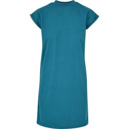 Urban Classics Damen Shirtkleid "Urban Classics Damen Ladies Turtle Extended Shoulder Dress"watergr&uuml;n, Gr. XS, unifarben, 100% Baumwolle, Kleider
