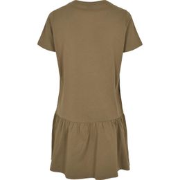 Urban Classics Damen A-Linien-Kleid "Urban Classics Damen Ladies Valance Tee Dress", braun, Gr. XS, unifarben, 100% Baumwolle, Kleider