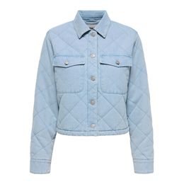 Only Damen Kurzjacke "ONLMIST WASHED QUILT JACKET CC OTW"tradewinds, Gr. M, unifarben, Web, Obermaterial: 100% Baumwolle, Jacken, im Denim Look mit