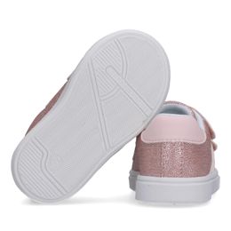 Tommy Hilfiger M&auml;dchen Sneaker, Gr. 28, rosa, Lederimitat, Glitzer, Schuhe, Schlupfschuh Klettschuh, M&auml;dchenschuh mit allover Glitzer