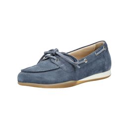 Nero Giardini Damen Bootsschuh "Nero Giardini Halbschuhe Veloursleder", Gr. 37, blau, Veloursleder, Schuhe