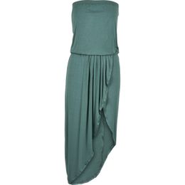 Urban Classics Damen Shirtkleid "Urban Classics Damen Ladies Viscose Bandeau Dress"paleleaf, Gr. 4XL, unifarben, 95% Viskose, 5% Elasthan, Kleider