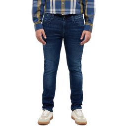 Mustang Herren Slim-fit-Jeans "Herren Style Oregon Slim", blau, Gr. 33, unifarben, Denim/Jeans, 99% Baumwolle, 1% Elasthan, Jeans