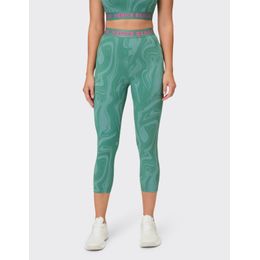 Venice Beach Damen Funktionstights "LEGGINGS 7/8 KENDALL", gr&uuml;n, Gr. L, Obermaterial: 75% Polyamid, 25% Elasthan, Hosen, atmungsaktives Material,