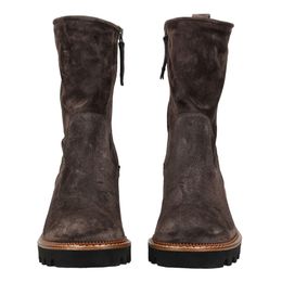 Paul Green Damen Stiefelette "Paul Green Stiefelette Veloursleder", Gr. 38, braun, Veloursleder, Schuhe