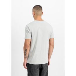 Herren T-Shirt "Foam ML T-Shirt"pastel grau, Gr. XXXL, Alpha Industries, Obermaterial: 100% Baumwolle, Shirts