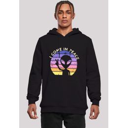 F4NT4STIC Herren Kapuzenpullover "Alien Peace Sunset", schwarz, Gr. XXL, Obermaterial: 65% Baumwolle, 35% Polyester, Pullover, Premium Qualit&auml;t