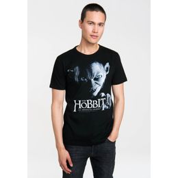 logoshirt Herren T-Shirt "The Hobbit - Gollum", schwarz, Gr. M, bedruckt, 100% Baumwolle, Shirts, mit coolem Print