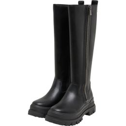 Buffalo Damen Stiefel "Buffalo ASPHA BOOT HI ZIP - VEGAN NAPPA", Gr. 36schwarz, Polyurethan, unifarben, Schuhe