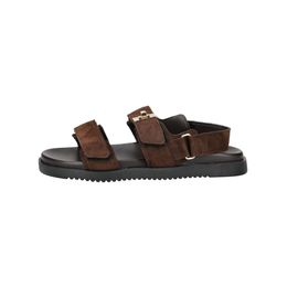 Steve Madden Damen Riemchensandale "Steve Madden Sandalen Veloursleder", Gr. 37, braun, Veloursleder, Schuhe