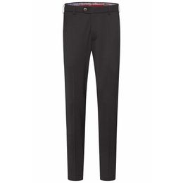 MEYER Herren Chinos "Bonn", schwarz, Gr. 54, unifarben, 52% Polyester, 43% Wolle, 5% Elasthan, Hosen, mit Stretch-Dehnbund