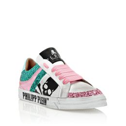 Philipp Plein Damen Sneaker "Skull Mit Schmucksteinen", Gr. 3522, turquoise, Schuhe