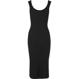 Urban Classics Damen Shirtkleid "Urban Classics Damen Ladies Rib Top Dress", schwarz, Gr. XS, unifarben, 95% Baumwolle, 5% Elasthan, Kleider