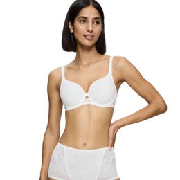 Triumph Damen B&uuml;gel-BH "Wild Rose Sensation", Gr. 75, wei&szlig;, Spitze, Obermaterial: 53% Polyester, 33% Polyamid, 14% Elasthan, BHs, formende Spitze,