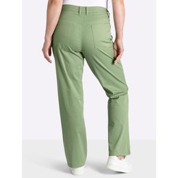 sheego Damen Stretch-Hose, gr&uuml;n, Gr. 96, unifarben, 97% Baumwolle, 3% Elasthan, Hosen