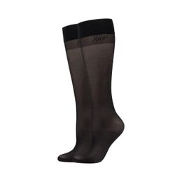 JOOP! JOOP Damen Kniestr&uuml;mpfe "Kniestr&uuml;mpfe 2er Pack", Gr. 35, schwarz, 88% Polyamid, 12% Elasthan, uni, Socken, 2er Pack Druckfreier Bund f&uuml;r angenehmen