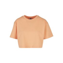T-Shirt Urban Classics "Urban Classics Damen Ladies Short Oversized Tee", Damen, Gr. XS, papaya, 100% Baumwolle, unifarben, oversize, Rundhals, Shirts T-Shirt