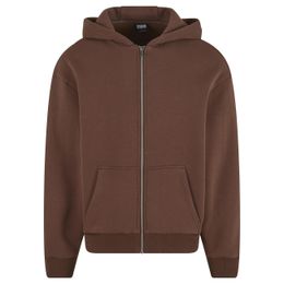 Urban Classics Herren Strickpullover "Urban Classics Fluffy Zip Cardigan"chocolatebraun, Gr. XL, unifarben, 70% Baumwolle, 30% Polyester, Pullover