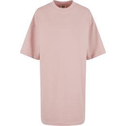 Urban Classics Damen Shirtkleid "Urban Classics Damen Ladies Organic Heavy Oversized Tee Dress"powderrose, Gr. XS, unifarben, 100% Baumwolle, Kleider