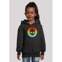 F4NT4STIC Kinder Kapuzenpullover "Alien Retro Sonnenuntergang", schwarz, Gr. 110, Obermaterial: 65% Baumwolle, 35% Polyester, Pullover, Premium