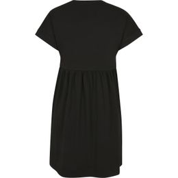 Urban Classics Damen A-Linien-Kleid "Urban Classics Damen Ladies Organic Empire Valance Tee Dress", schwarz, Gr. M, unifarben, 100% Baumwolle, Kleider
