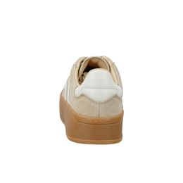 Gant Damen Plateausneaker "Cuzmani", Gr. 40leuchtendes beige, sanftes wei&szlig;, Leder, Veloursleder, Schuhe, Retro Sneaker, Schn&uuml;rschuh, Freizeitsneaker