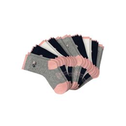 Schiesser M&auml;dchen Kurzsocken "Socken Legwear Kids 10P 10er Pack", Gr. 23, grau, Obermaterial: 75% Baumwolle CO. 24% Polyamid PA. 1% Elasthan EL.,