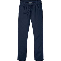 bonprix Damen Schlupfhose, blau, Gr. 50, unifarben, Web, Obermaterial: 55% Leinen, 45% Baumwolle, Hosen, aus Leinen und Baumwolle, mit