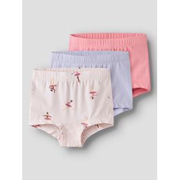 name it M&auml;dchen Panty "NMFTIGHTS 3P BALLARINA NOOS", Gr. 98, lila, Jersey, Obermaterial: 95% Baumwolle, 5% Elasthan, unifarben, Unterhosen