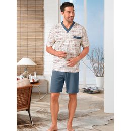 G&ouml;tting G&Ouml;TTING Herren Schlafanzug, Gr. 52, blau, 100% Baumwolle, Homewear-Sets