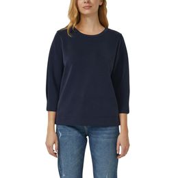 s.Oliver Damen Sweatshirtnavy, Gr. 46, unifarben, Sweatware, Obermaterial: 47% Modal, 41% Polyester, 12% Elasthan, Sweatshirts, 3/3-Arm mit Stretch
