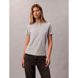 Damen T-Shirt "MONOLOGO CN 2 PACK TEE", grau, Gr. XXL, Calvin Klein Jeans, Single Jersey, Obermaterial: 100% Baumwolle, Shirts, Logoschriftzug