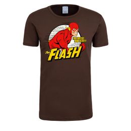 logoshirt Herren T-Shirt "The Fastest Man Alive", braun, Gr. M, bedruckt, 100% Baumwolle, Shirts, mit tollem The Flash-Print